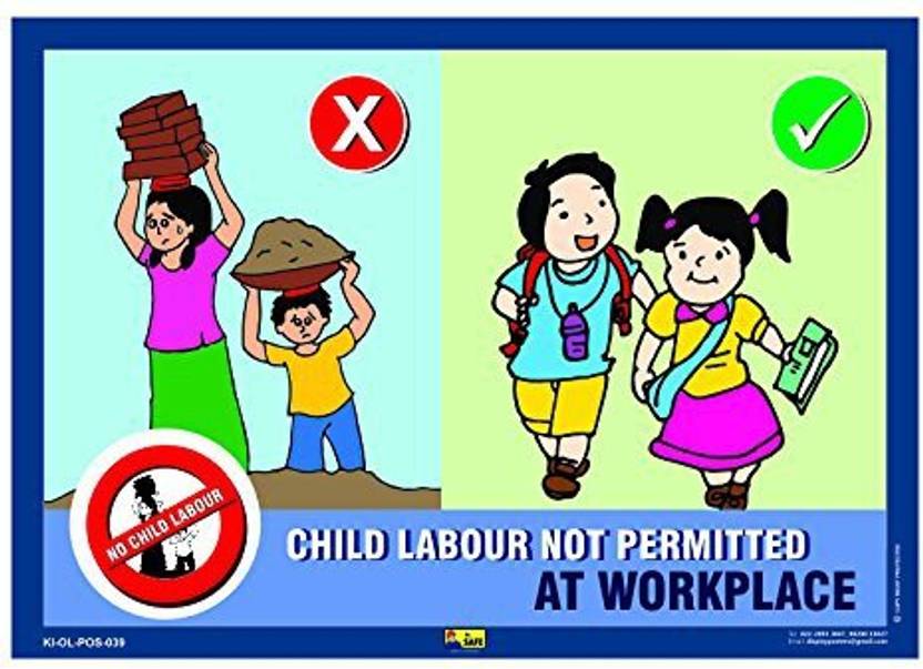 Mr. SAFE Child Labour Not Permitted At Workplace In PVC Sticker (12 ...