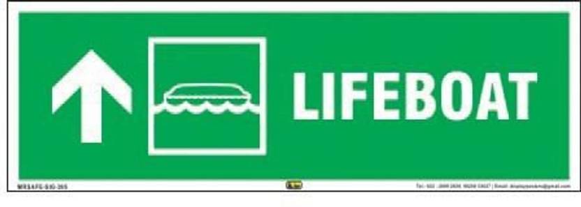 Mr. SAFE Lifeboat In Eco Vinyl Sticker - Self Adhesive (12 inch X 4 ...