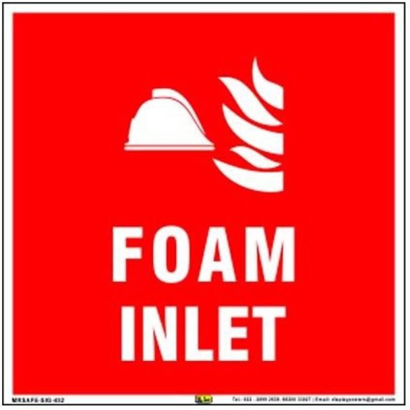 Mr. SAFE Foam Inlet In Eco Vinyl Sticker - Self Adhesive (8 inch X 8 ...