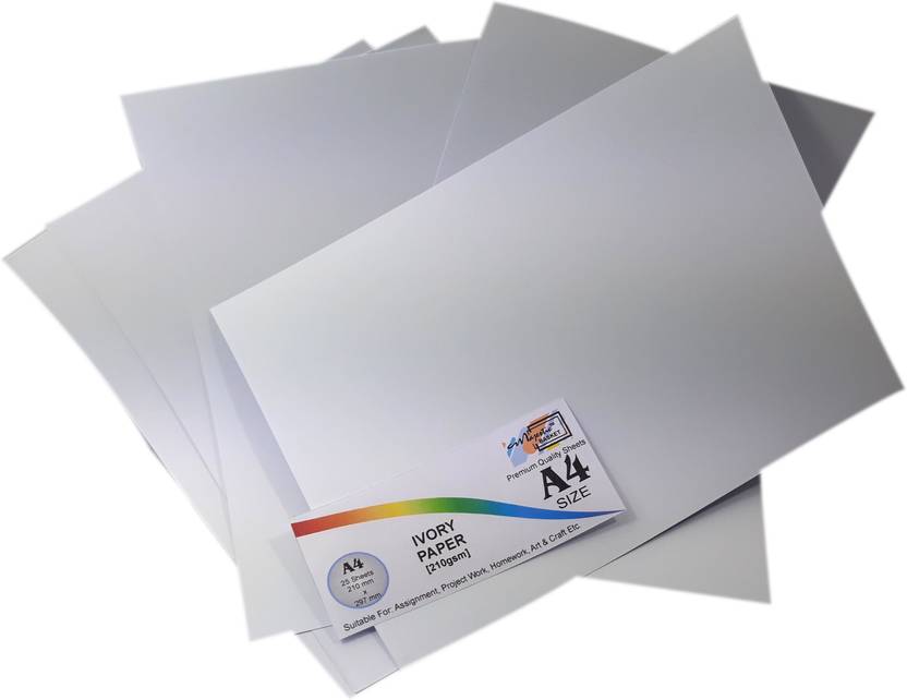 Flipkart.com | MAJESTIC BASKET Premium Quality A4 Size Bright/ Smooth Ivory Sheets For Art ...