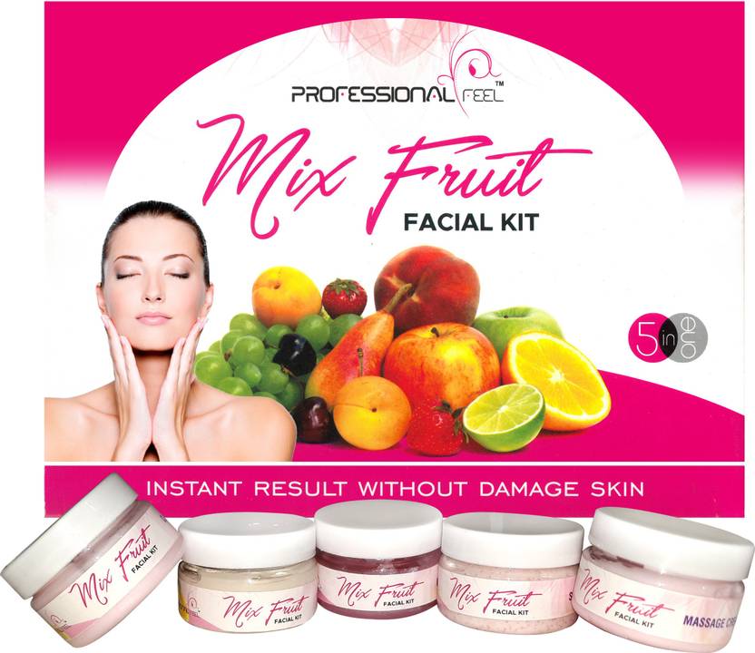 PROFESSIONAL FEEL Mix Fruit Beauty Parlour Facial Kit For Women & Men ...