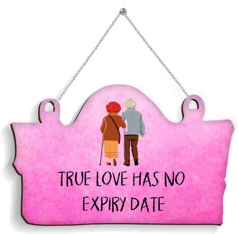 100yellow True Love Has No Expiry Date Wall Door Sign For Home And Office