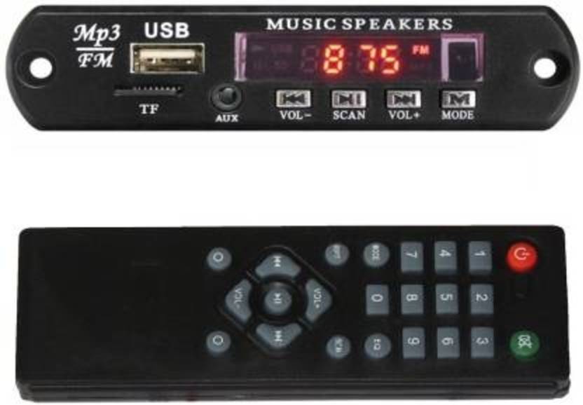 Electrify Bluetooth FM USB AUX Card MP3 Stereo Audio Player Decoder Module Kit with Superior ...