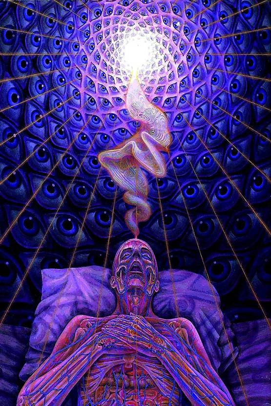 Trippy Posters For Room Hall Wall Sad Girl Sticker 3D Poster - Art ...
