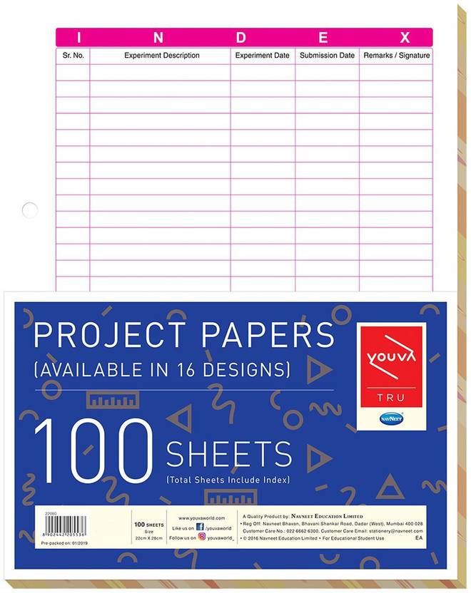 Flipkart.com | NAVNEET Youva Loose Sheets 22x28 cm Single Line Regular ...