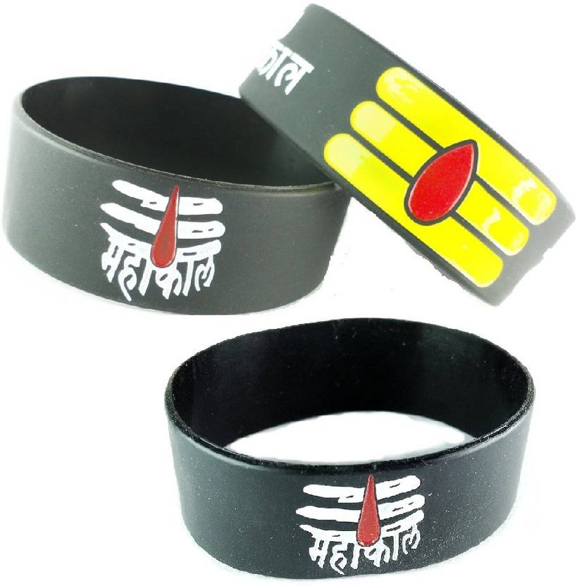 AV UNIQUE Lord shiva mahakal wrist band / hand band pack of 3 for boys ...