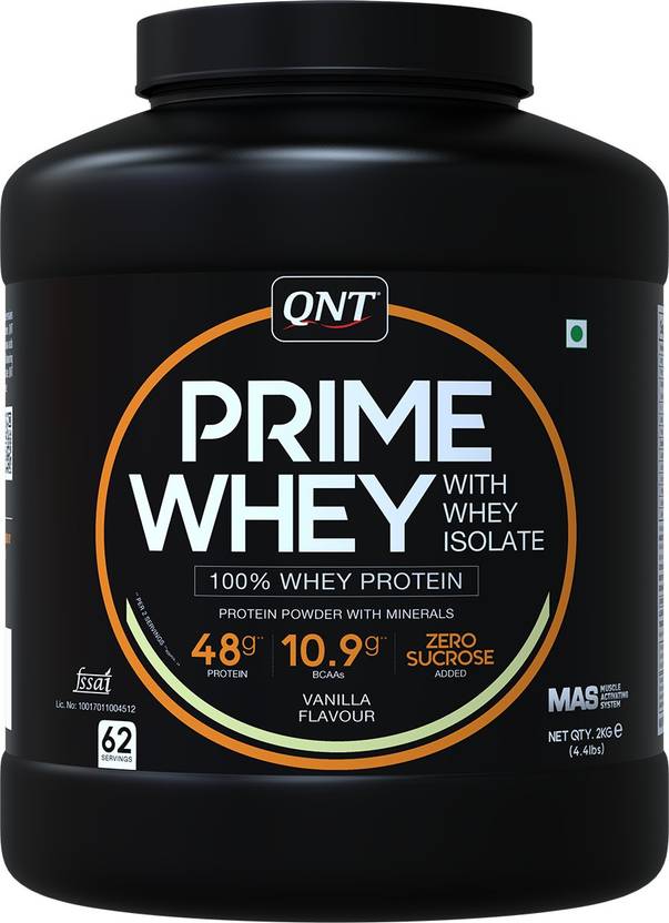 QNT Prime Whey Protein Vanilla Flavour, 2Kg Whey Protein Price in India ...