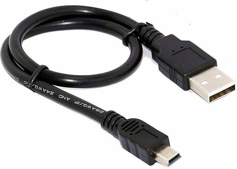 RETRACK Micro USB Cable 1 m V3 USB 2.0 A to Mini 5 pin B Cable for ...