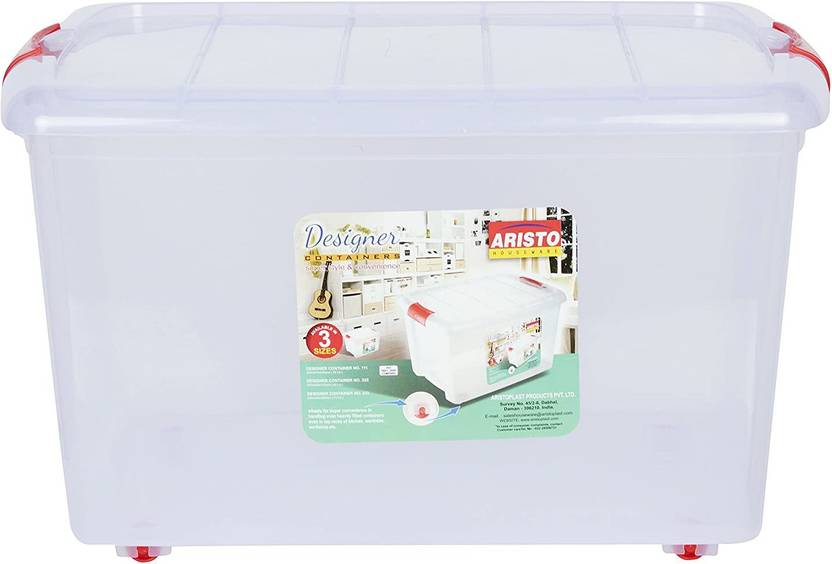 Aristo Multipurpose Plastic Storage Container Box with Wheels 45 LTR ...