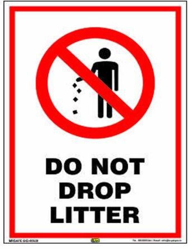 Mr. SAFE Do Not Drop Litter In Superior Quality Flex (24 Inch X 36 Inch ...