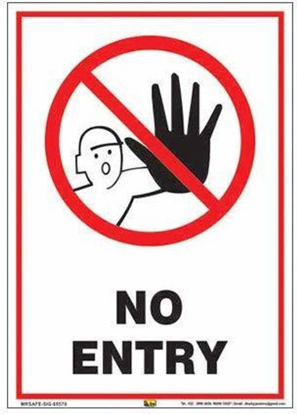 Mr. SAFE No Entry In Superior Quality Flex (36 Inch X 48 Inch ...