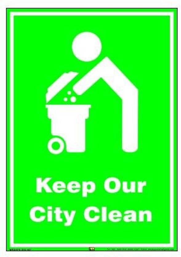 Mr. SAFE Keep Our City Clean In Hard Plastic Lamination A3 (12 Inch X ...