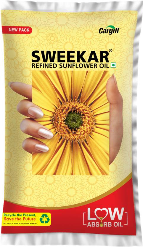 Sweekar Refined Sunflower Oil Pouch Price in India - Buy Sweekar ...