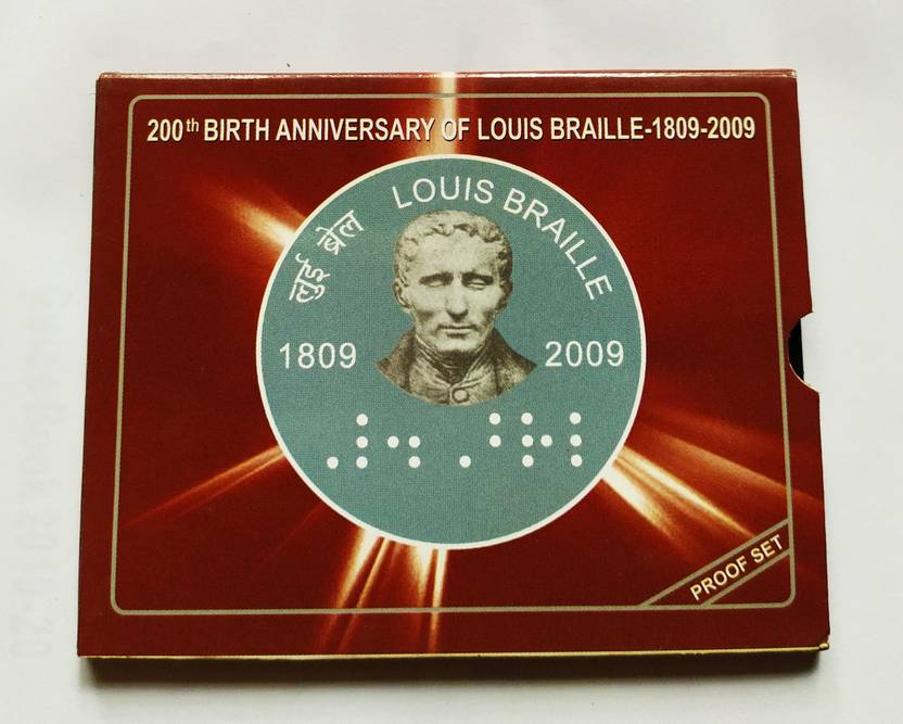 MALLICK COLLECTIONS Louis Braille Proof Coin Set Modern Coin Collection ...