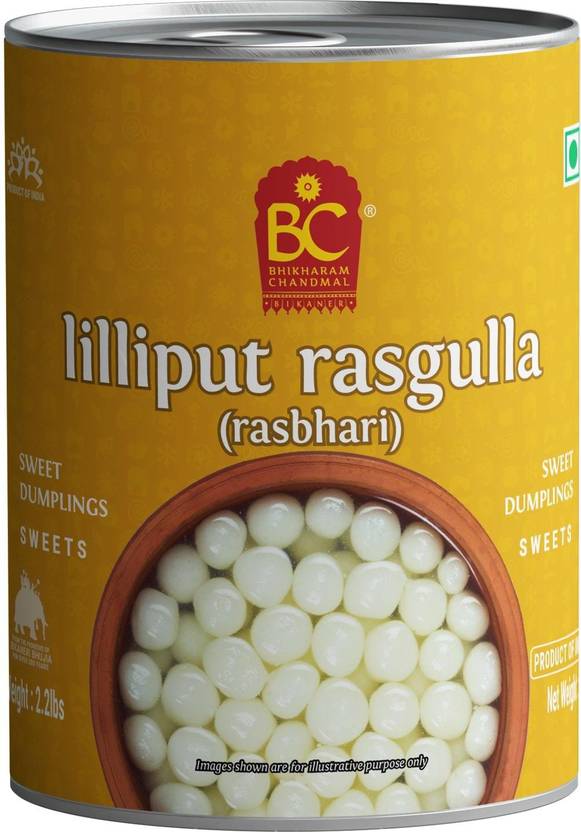 BHIKHARAM CHANDMAL Lilliput Rasgulla,Pack of 1 Tin Price in India - Buy ...