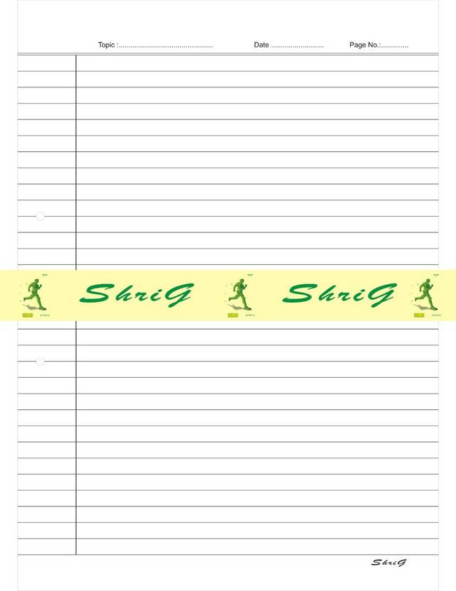 Flipkart.com | ShriG Paper Double Side Ruled A4 75 gsm A4 paper - A4 paper