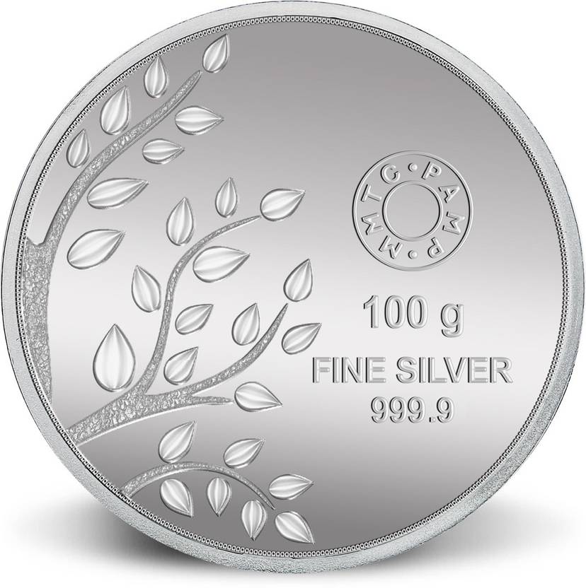 MMTC-PAMP India Pvt Ltd Banyan tree S 9999 100 g Silver Coin Price in ...