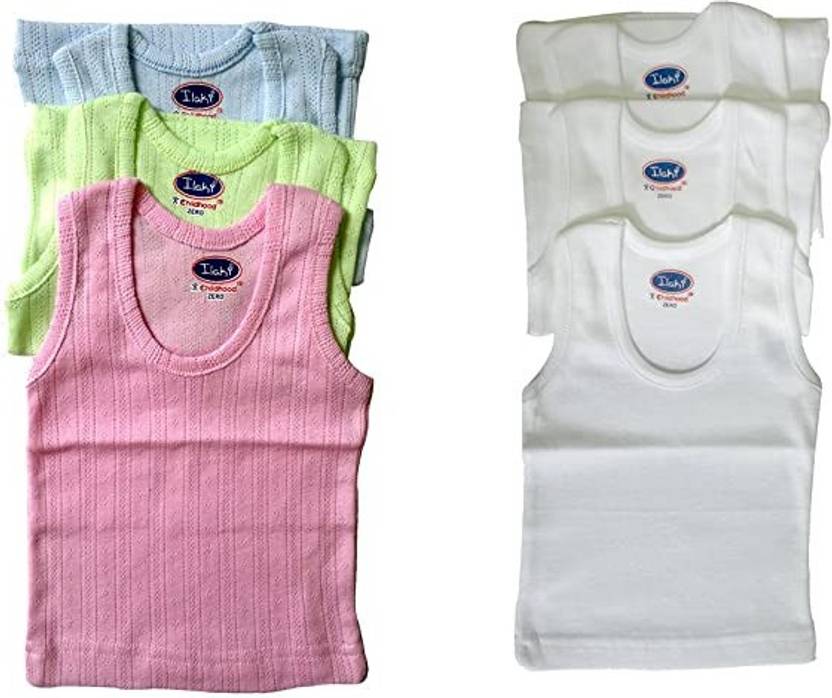 Childhood New Born Baby Kids Inner Wear Baniyan Unisex Cotton Baby Vest ...