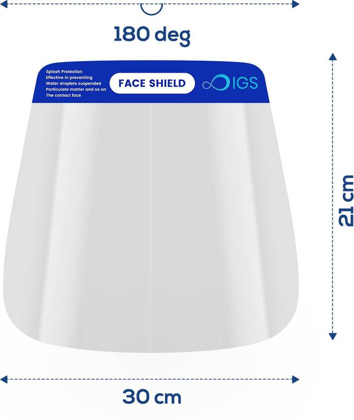IGS Face shield Pack of 20 I Shield Face Mask High-Quality Adjustable ...