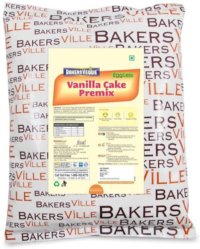 Bakersveggie Eggless Vanilla Cake Premix (Cake Mix), 1kg 1 kg Price in ...