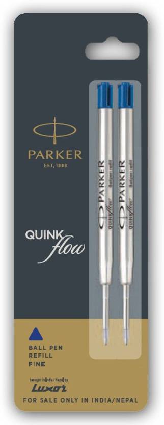 PARKER Quink Flow Ball Pen Blue 2 Refills-BETA,jotter,Claccic,Galaxy,Vector,Profile,Frontier ...
