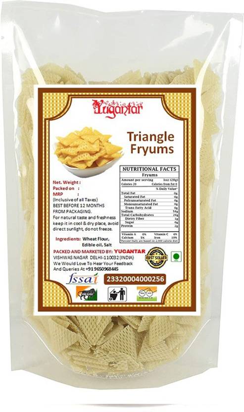 YUGANTAR FRYUMS (TRIANGLE) Fryums 400 g Price in India - Buy YUGANTAR ...