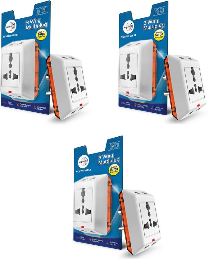 Wipro North West 3 Way Multiplug_3 Three Pin Plug Price in India - Buy ...