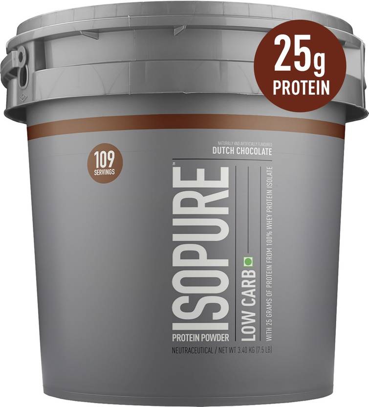 Isopure Low Carb 100% Isolate Powder with 25gm Protein per serve Whey ...
