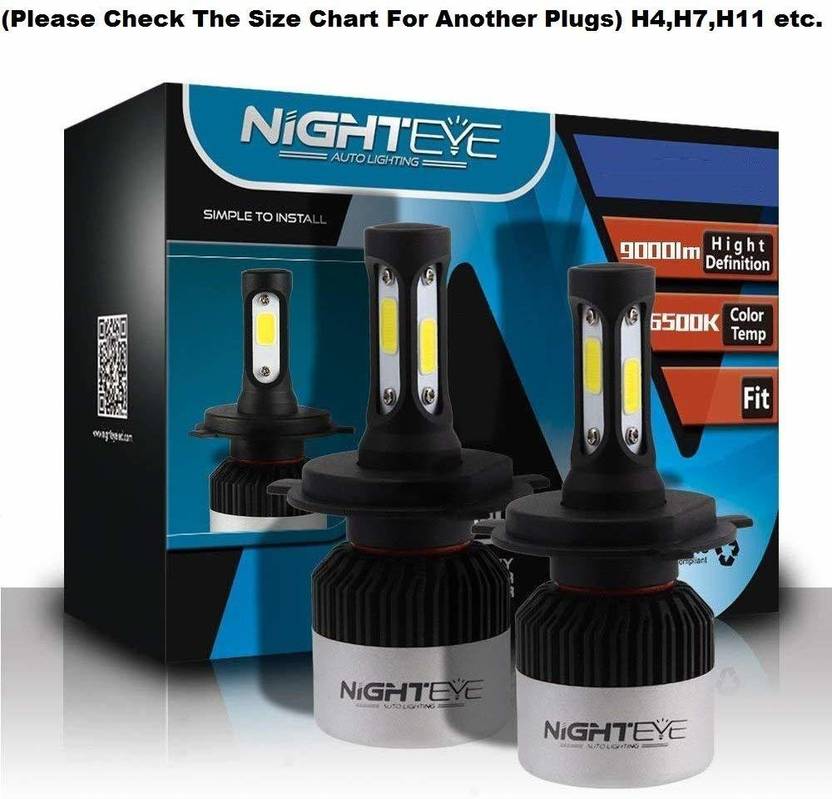 NightEye H4 Headlight Bulbs Headlight Car, Motorbike, Truck, Van LED (12 V, 36 W) Price in India ...
