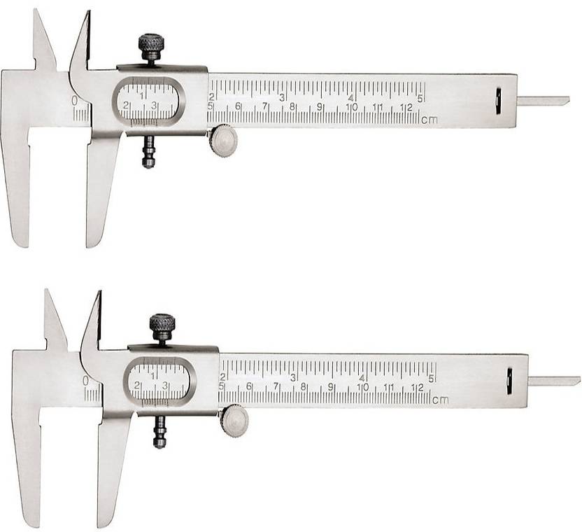 THE LABWORLD calliper 12.5 cm Vernier caliper pack of 2 slide caliper ...