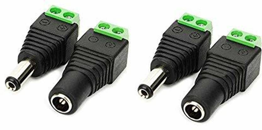 Prowans (2 Set) Screw Fastening Type Male and Female DC Power Plug ...