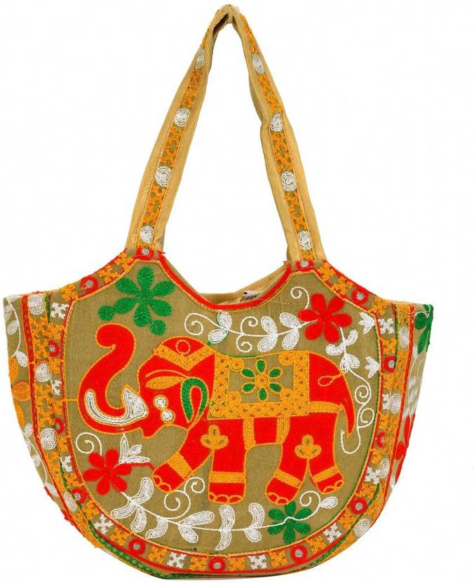 LeeRooy Multicolor Hand-held Bag Traditional Rajasthani handmade ...