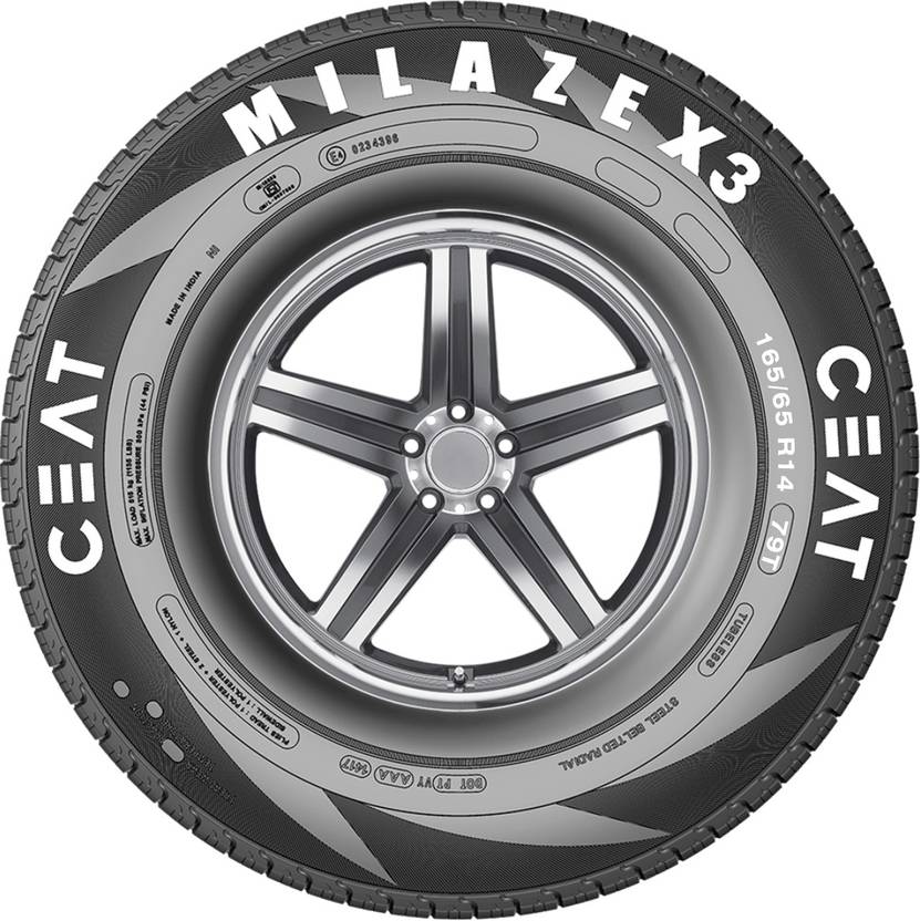 CEAT 165/65R14 MILAZE X3 TL 79T 4 Wheeler Tyre Price in India - Buy ...
