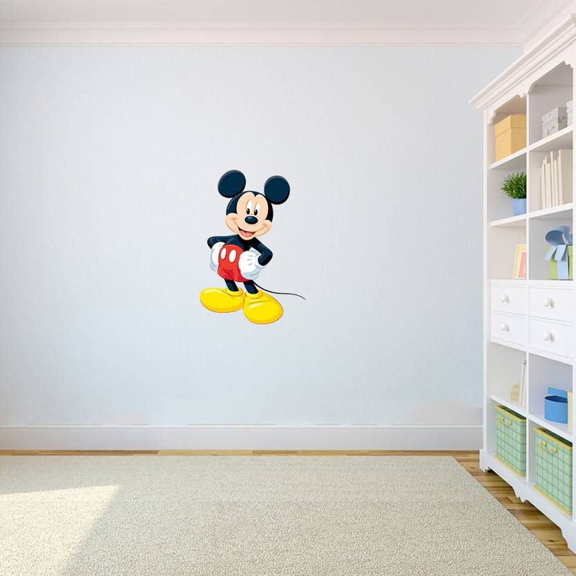 Techfit 55 cm Wall Decal Sticker Mickey Mouse - 3 Self Adhesive Sticker ...