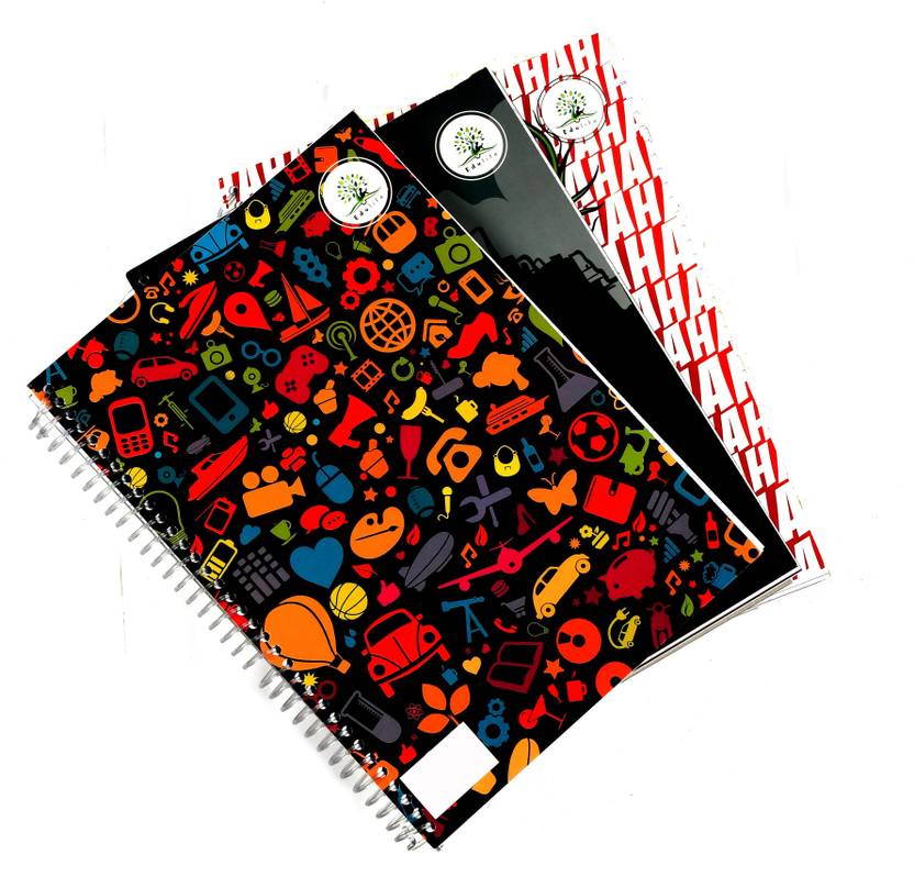 Edulife Spiral Interleaf A4 Notebook 1 Side Ruled & 1 Side Plain 200 ...