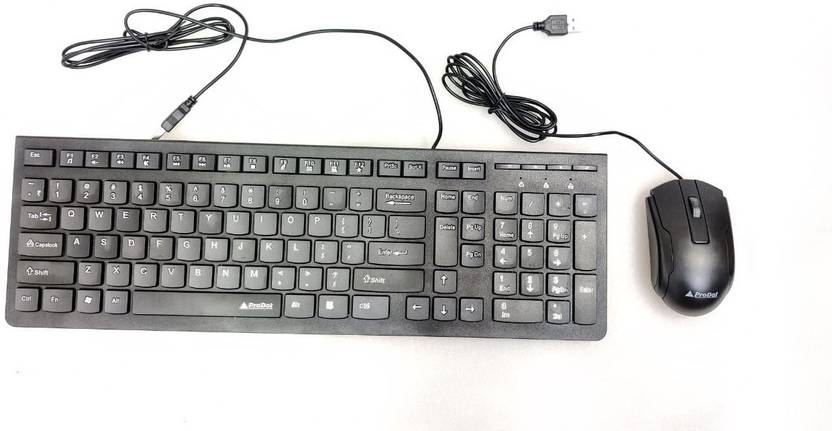 Prodot Chiclet Keyboard And Mouse Crc 712ib Wired Usb Standard Multi Device Keyboard Compatible