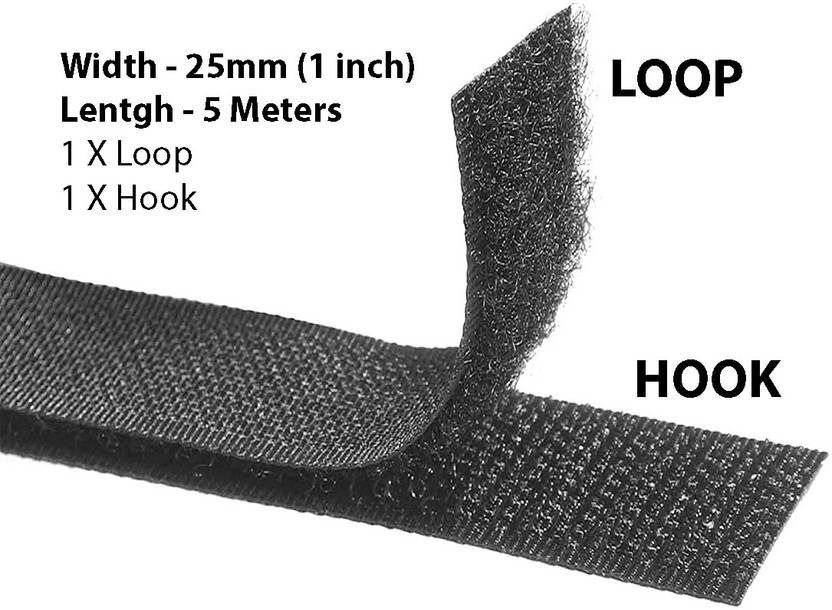 Cryonics India Velcro 5 m Hook + Loop Fastener tape roll strips Used in ...