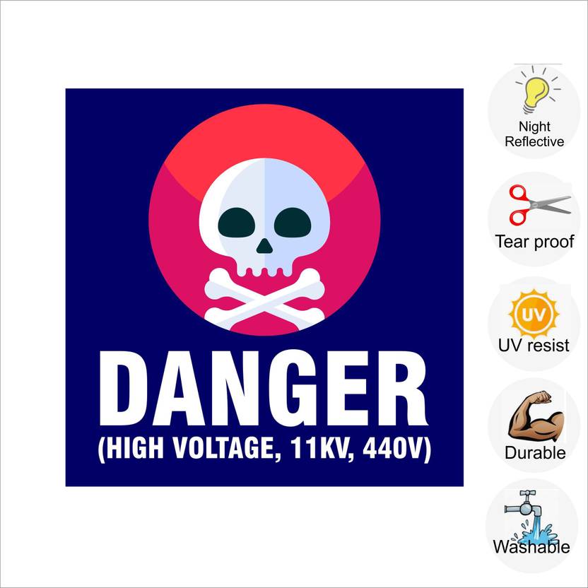pilot18 DANGER ( HIGH VOLTAGE , 11KV , 440 V ) Emergency Sign Price in ...