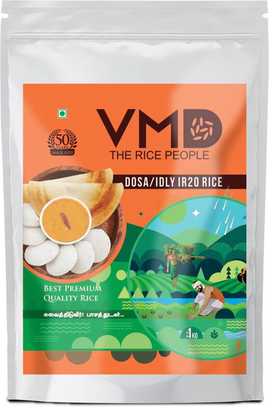 Vmd IR20 IDLY/DOSA RICE - 1 Kg Idli Rice (Medium Grain, Boiled) Price ...