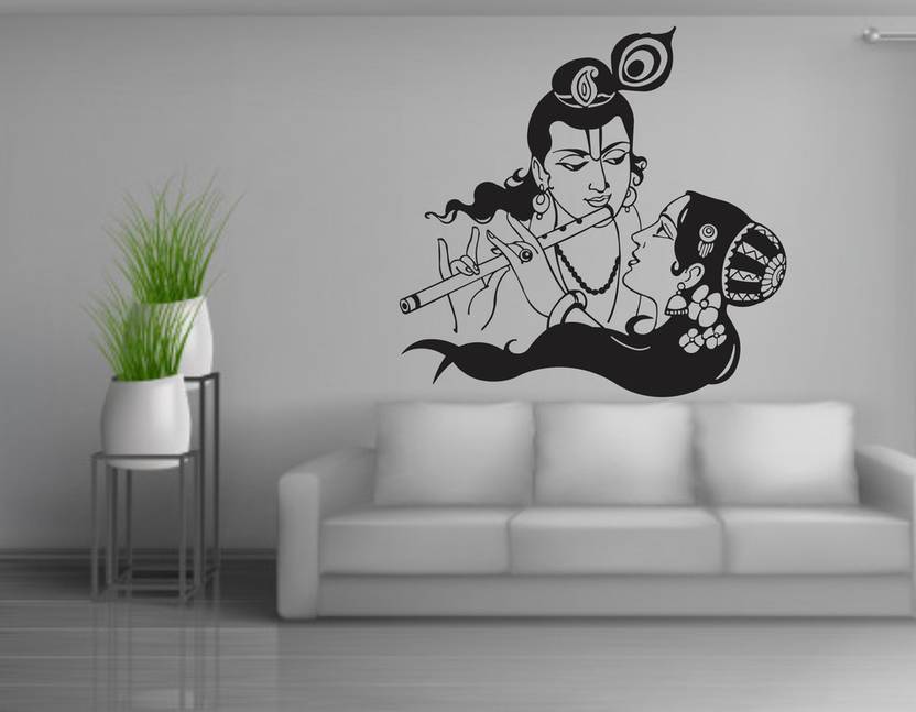 Jnm Decals 1 cm Radha krishna Wall Sticker Jnm Beautiful radha krishna ...