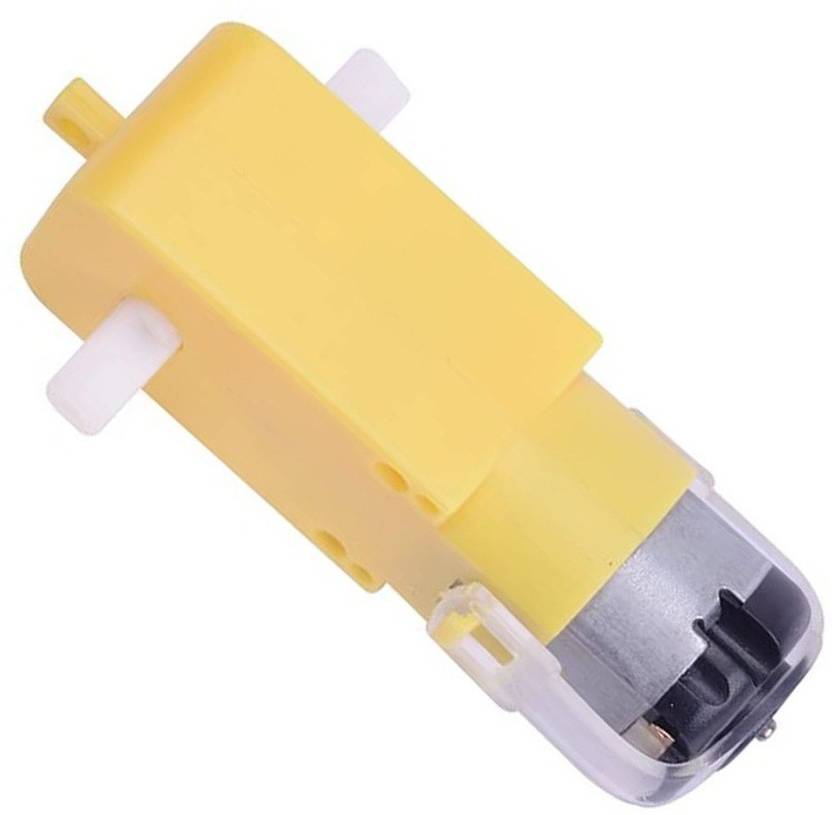Grahikum BO Motor TT Geared Motor for Smart Car Robot Yellow Dual Shaft ...