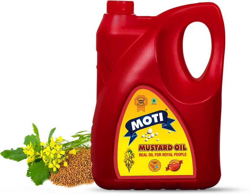 moti Mustard Oil (Sarso Oil) 5 Litre for Food Cooking (5ltr Can ...