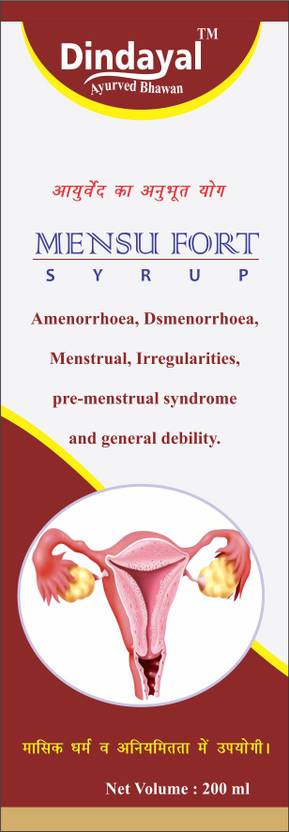 Dindayal Ayurved Bhawan MENSU FORTE SYRUP FOR Irregular Periods 200 ML ...