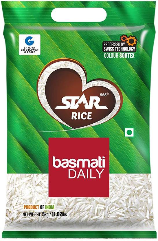 STAR 555 Basmati Daily, 5 Kg Basmati Rice (Long Grain, Raw) Price in ...