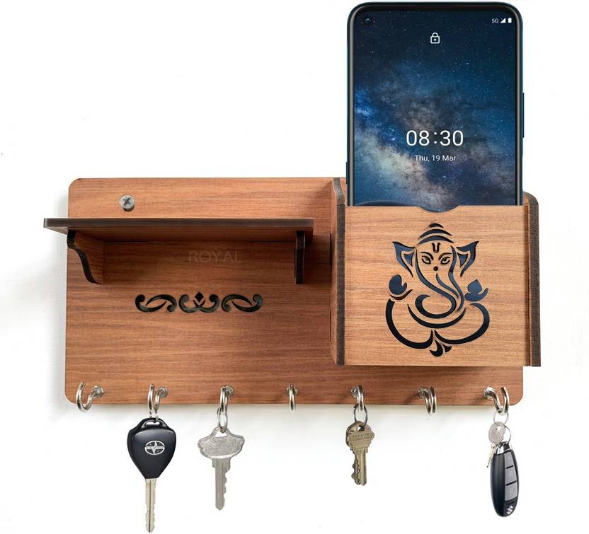 BIndian Lord Ganesh Key Holder No of Hooks 7 Wood Key Holder Price in ...