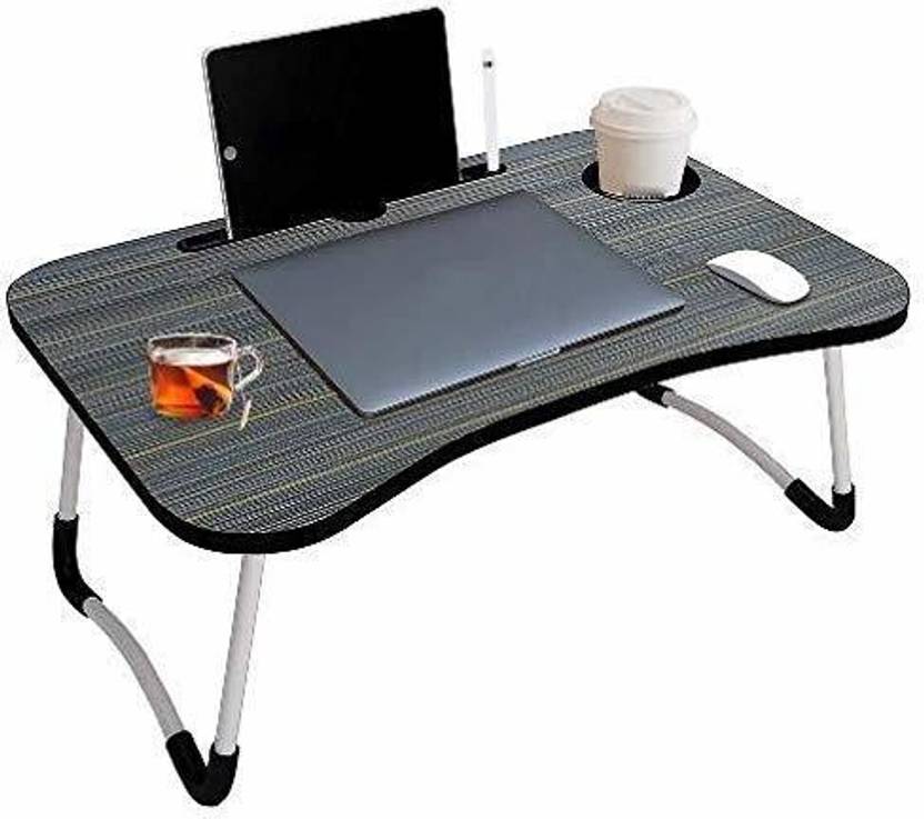 nilkanth Study Table/Bed /Foldable/Non-Slip Wood Portable Laptop Table ...