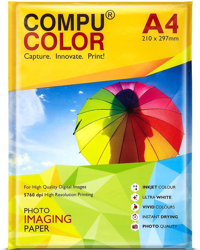 Flipkart.com | COMPU COLOR ULTRA Glossy Paper 250GSM (A4 size, 20 ...
