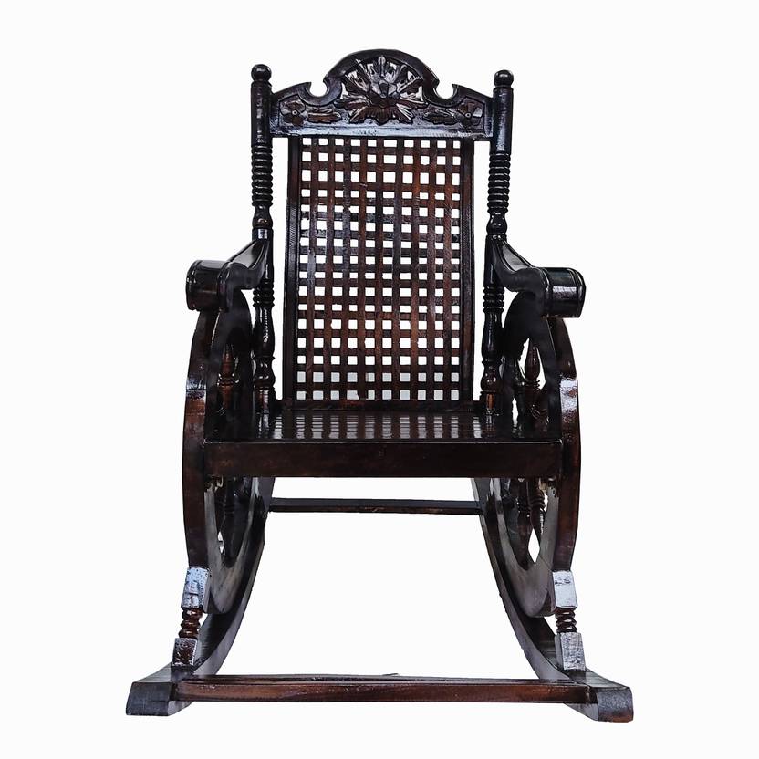 CRUZ INTERNATIONAL Rosewood Shahi Solid Wood 1 Seater Rocking Chairs ...