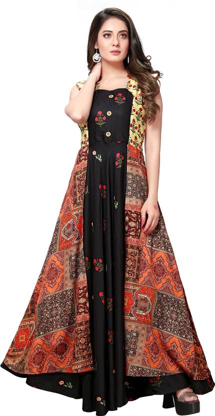 Clippy Fashion Flared/A-line Gown Price in India - Buy Clippy Fashion ...