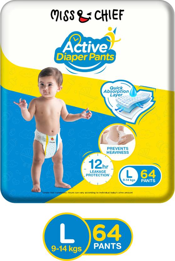 Miss & Chief by Flipkart Active Diaper Pants - L - Buy 64 Miss & Chief ...